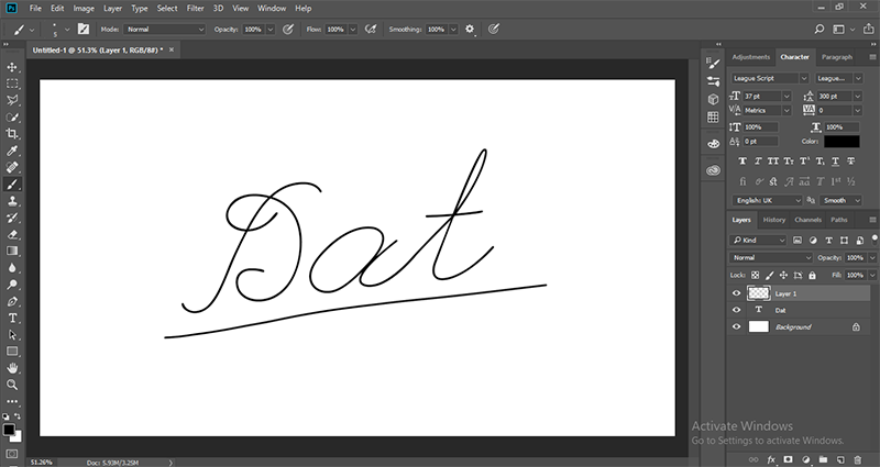How to create Signature Photoshop