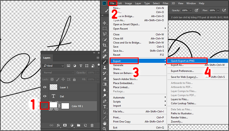 How to create Signature Photoshop